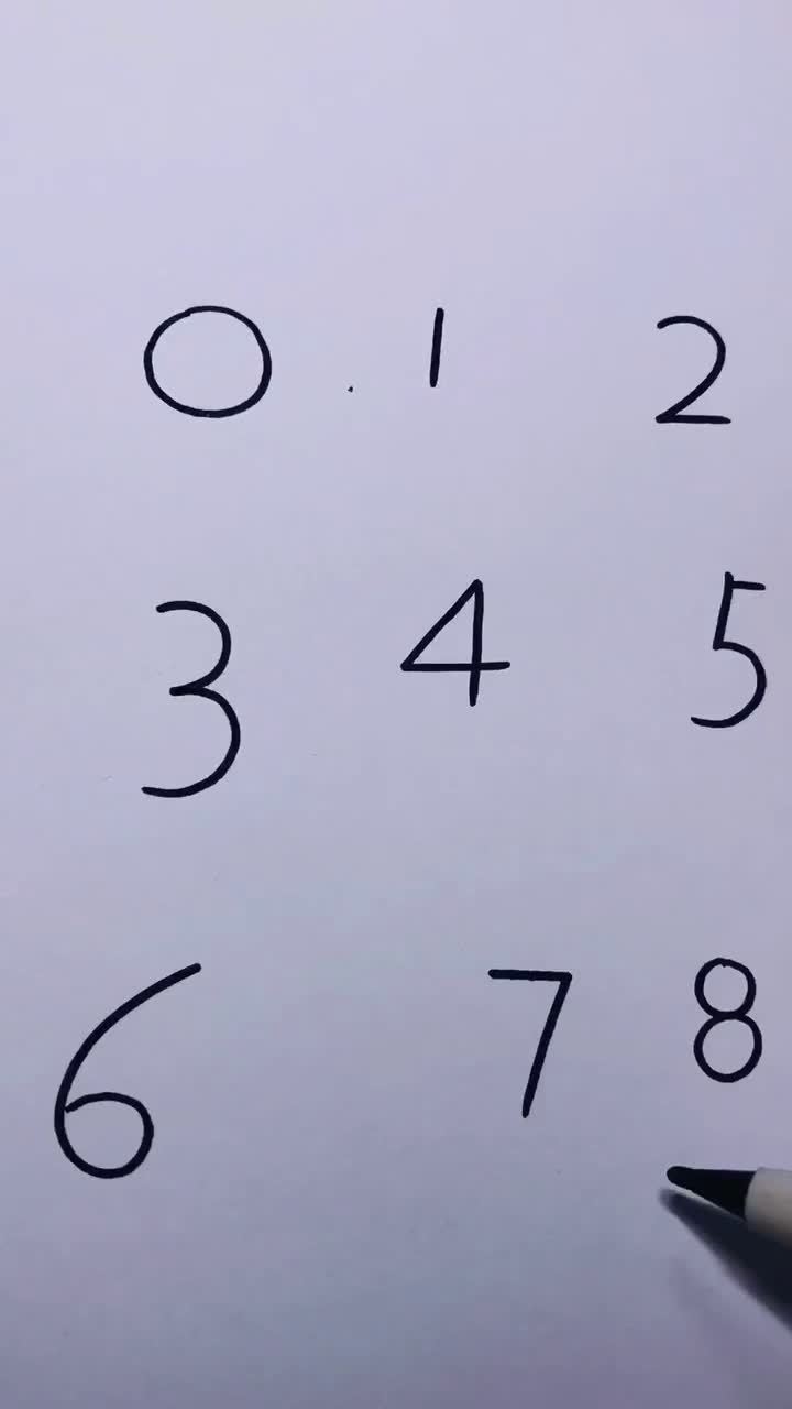 神奇的数字简笔画