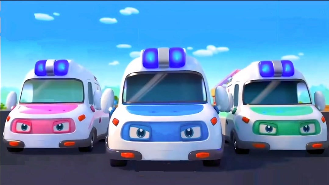 儿童安全动漫:救护车医生出动 宝宝巴士音乐剧儿歌大全 汽车动画