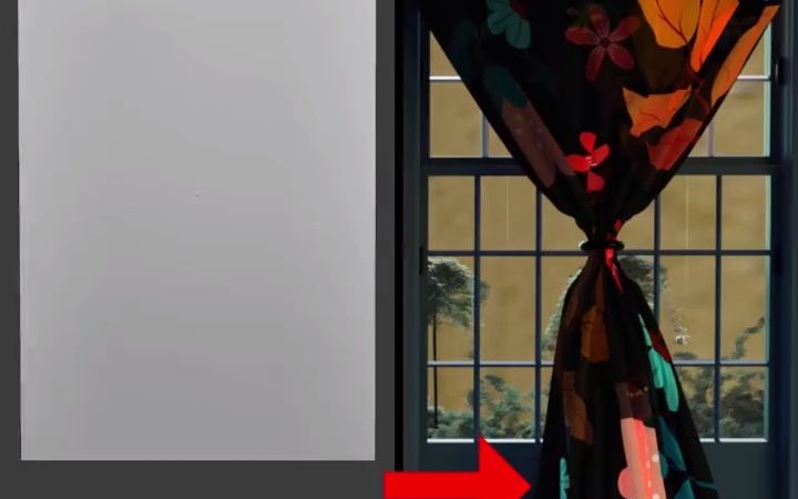 使用blender物理模拟窗帘建模。