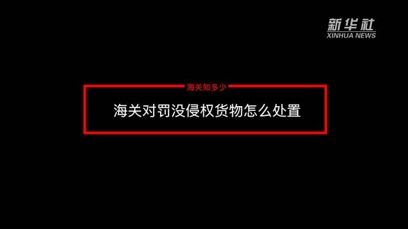 海关知多少 | 海关对罚没侵权货物怎么处置?
