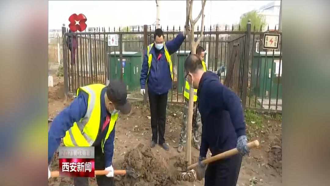 我市干部群众开展义务植树活动