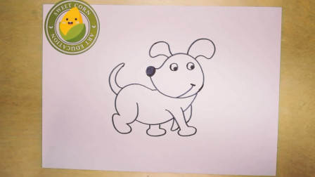 儿童简笔画小狗