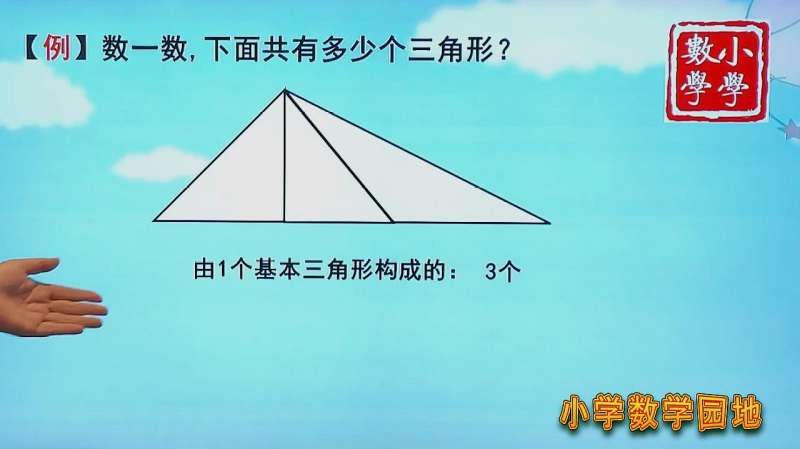 一年级数学奥数思维训练 用分类的方法数三角形个数 提高数学能力