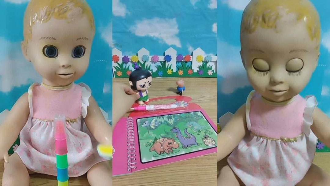 儿童玩具:棒乔治数一数,一共几条小恐龙