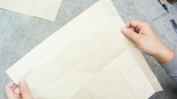 书法创作折纸之:小斗方怎样折出“米字格”!干货教学,值得收藏