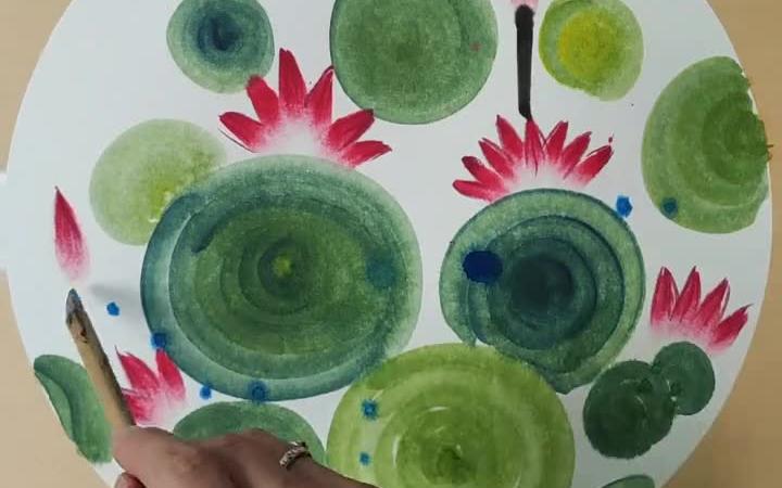 国画《莲花》的画法。刘老师带你轻松学国画