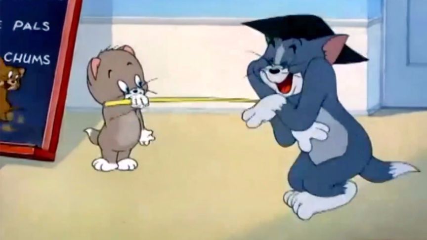 猫和老鼠:猫宝宝被杰瑞教坏了,开始欺负汤姆老师,一直挠他痒痒