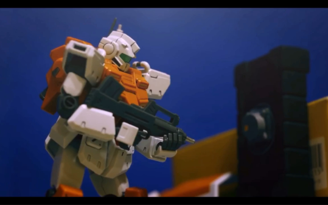 定格动画高达模型室内对战