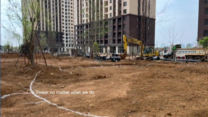 小区景观绿化施工过程中,人是少了点,但干劲十足。#施工现场