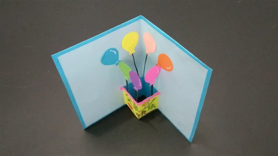 2分钟就能学会这款立体贺卡简单漂亮又省时手工折纸教程