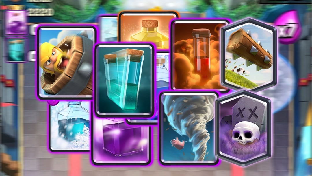 皇室战争:17张法术卡牌实力PK,哪张卡牌对防御塔的伤害最高呢?