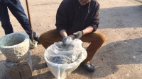 手工艾绒的加工视频