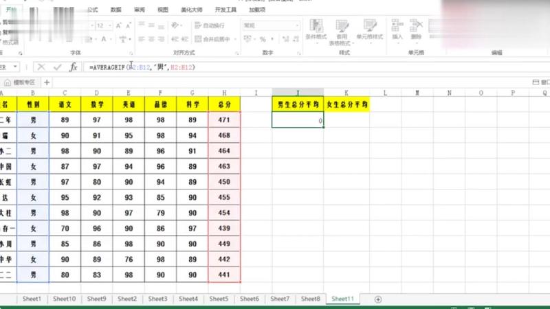 excel求平均分的方法怎么操作
