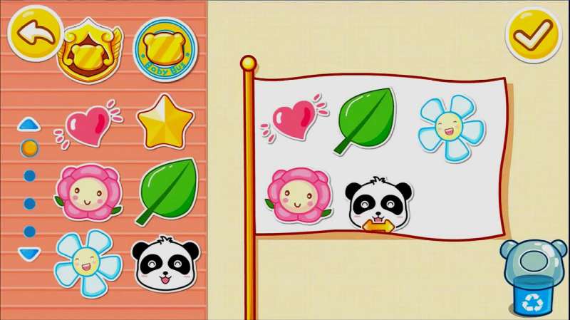 宝宝巴士游戏,旗子放些什么图案好呢?