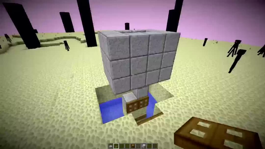 我的世界:刷怪塔 18末影螨廉价高效小黑塔教程