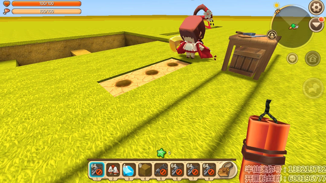 迷你世界:拉着萌新多米玩万能土块,被半仙炸的不要不要的