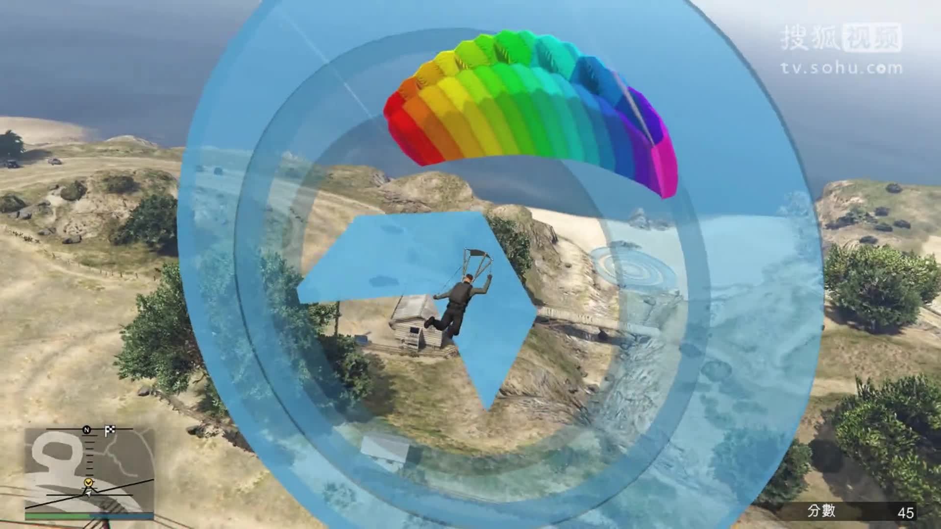 果果解说GTA5 侠盗猎车5 线上模式-极限跳伞 国语版第45期