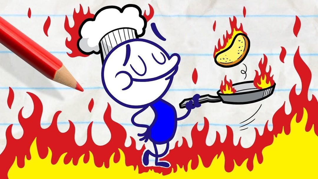 铅笔人搞笑动画:厨师的最高境界!乐在其中!