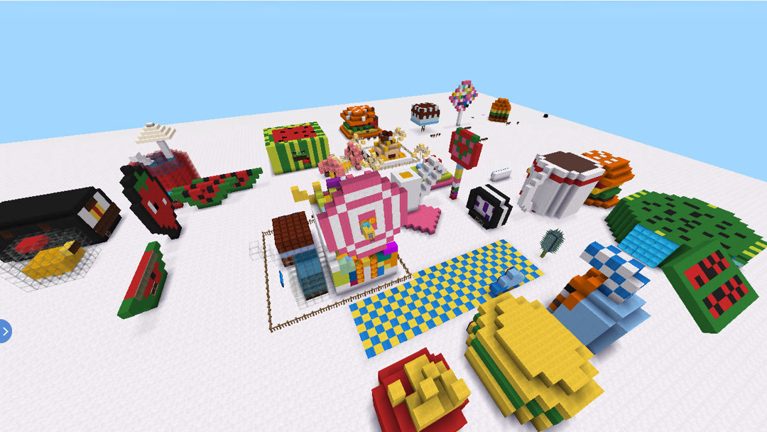 【涓涓】迷你世界吃货建筑大赛,全是好吃的