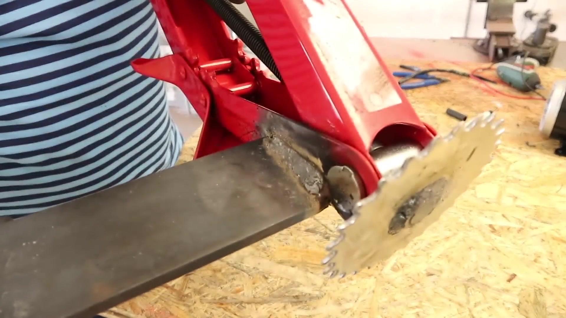 自制小型电动升降机,不用劳力也可以抬车换轮胎