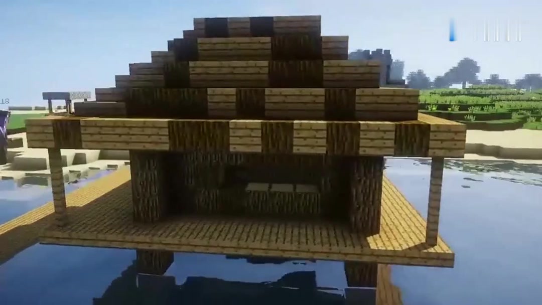 我的世界:建造大神只用了六分钟,就把村庄改造成海景别墅