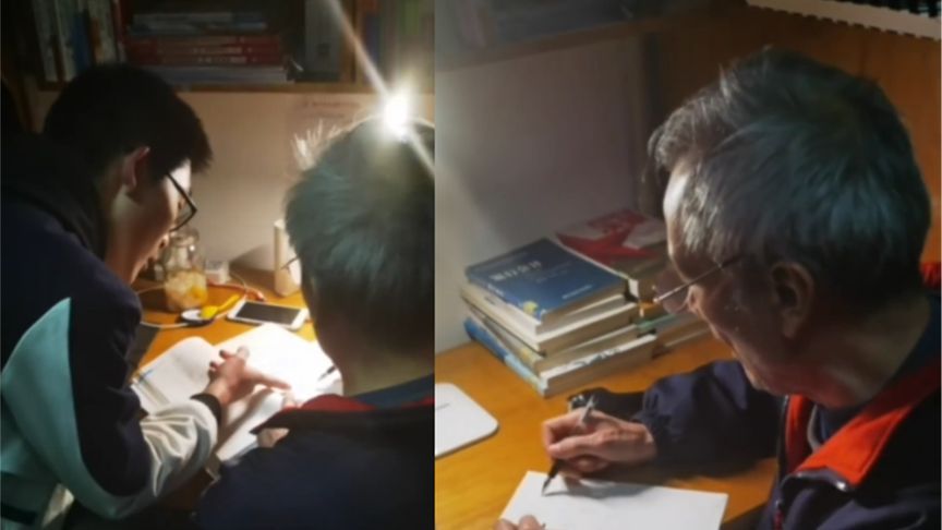一白发老教授夜访男寝教学生微积分,学生:学不会感觉对不起老师