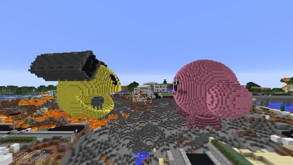 我的世界游戏动画:巨型皮卡丘精灵