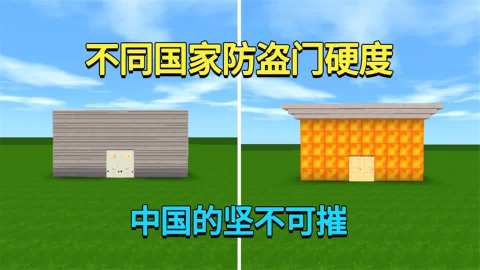 迷你世界:不同国家防盗门硬度