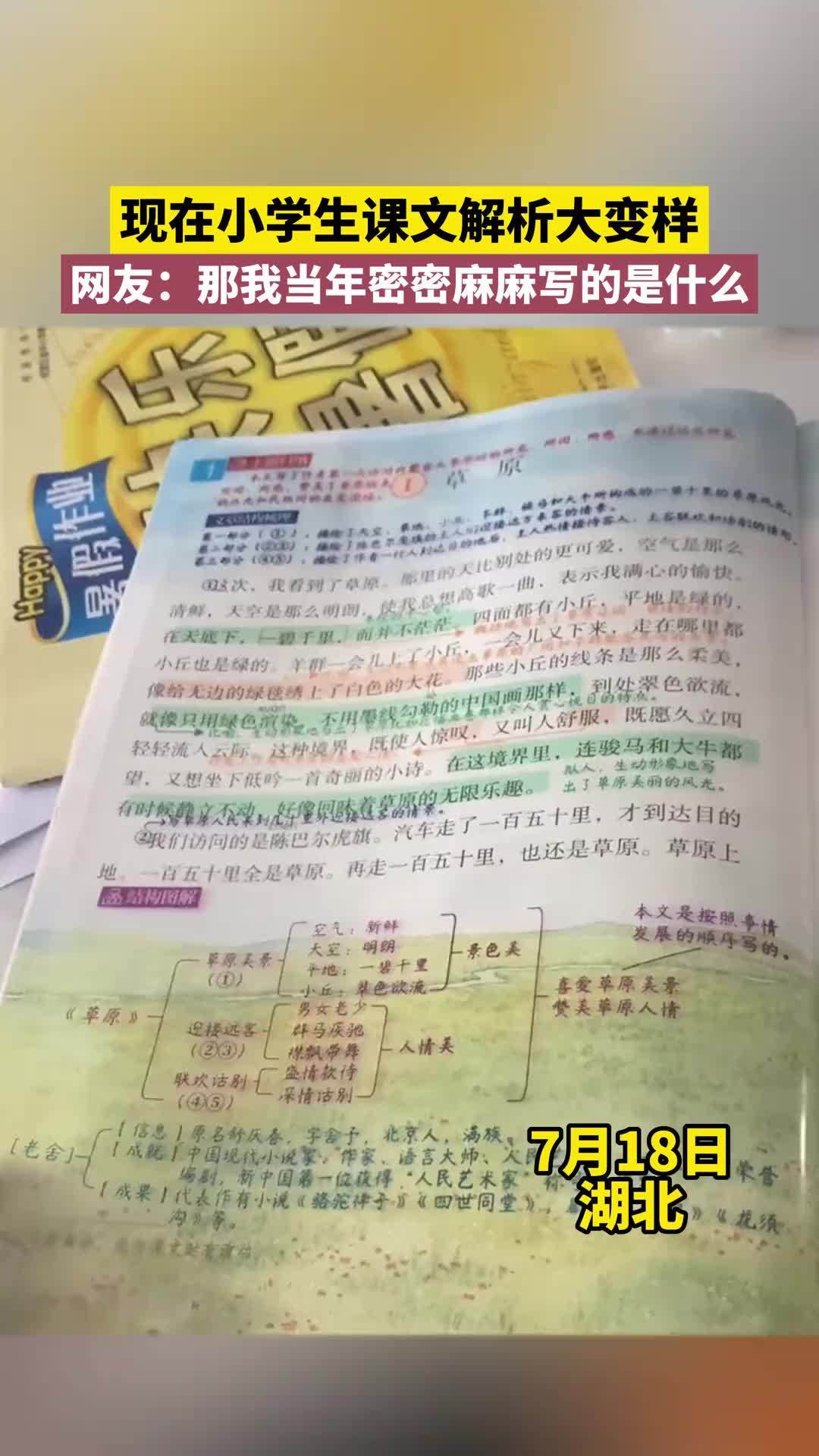 现在的课文解析这么方便,网友:那我当年密密麻麻写的是什么