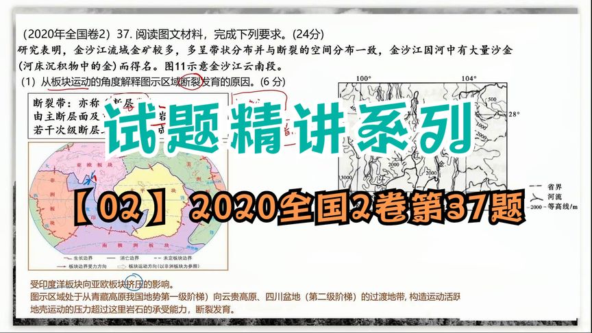 试题精讲系列—— 【02】 2020全国2卷第37题