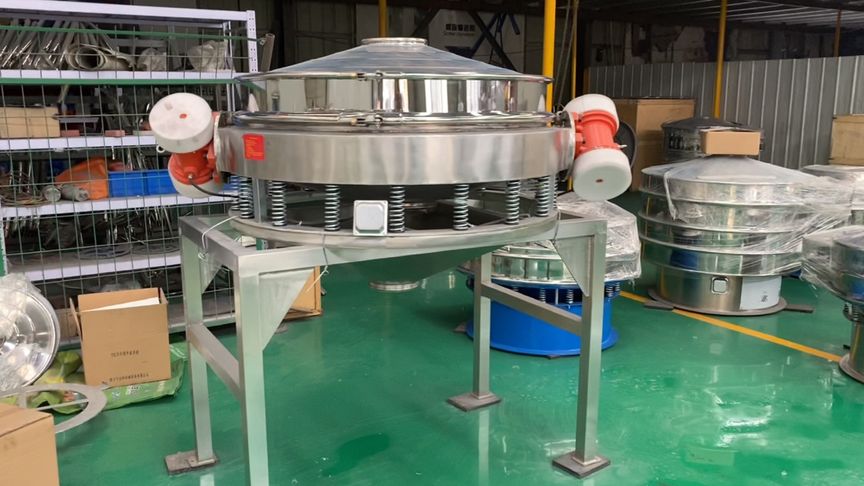 双电机直排振动筛适用于面粉除杂,水泥结块筛分