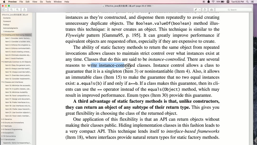 Effective Java-Item1-用静态工厂方法替代构造函数实例化