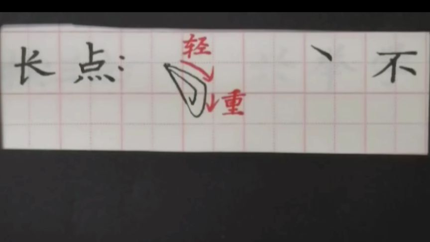 硬笔楷书零基础学习系列4:基本笔画长点的写法和运用