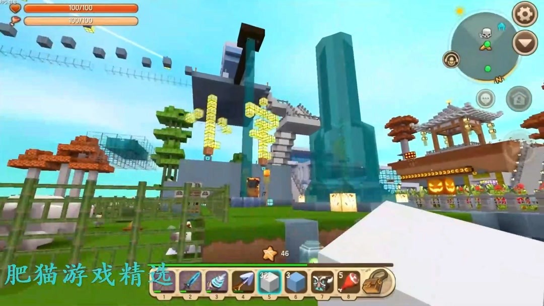 迷你世界游戏精选:熔炼硬沙块,拿来建好了直升机的机身