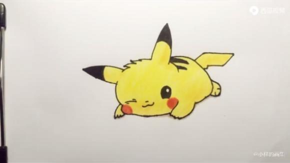 教你一分钟学会画皮卡丘