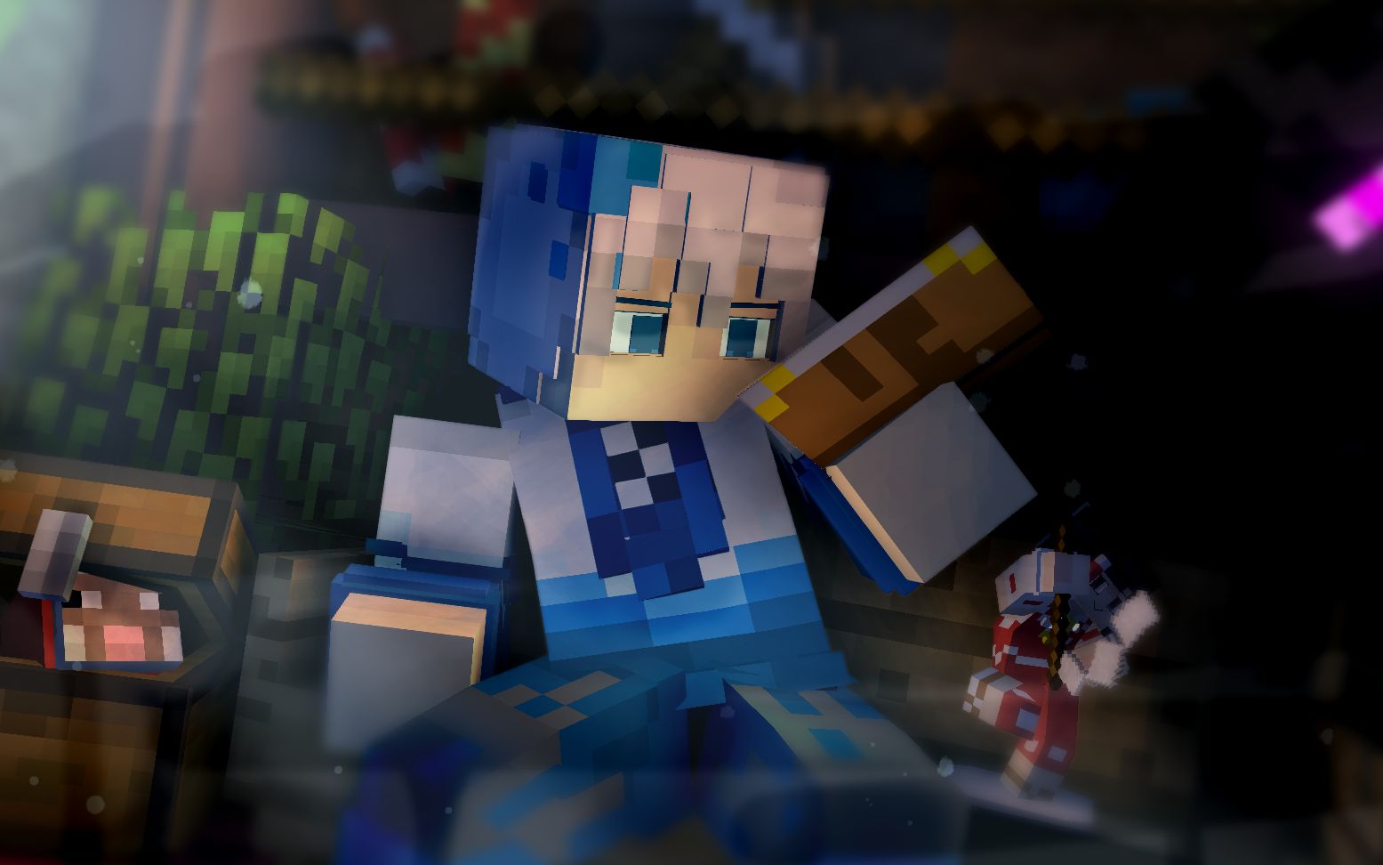 【MC动画】一个来不及交废掉的木棍接力动画(封面骗人)