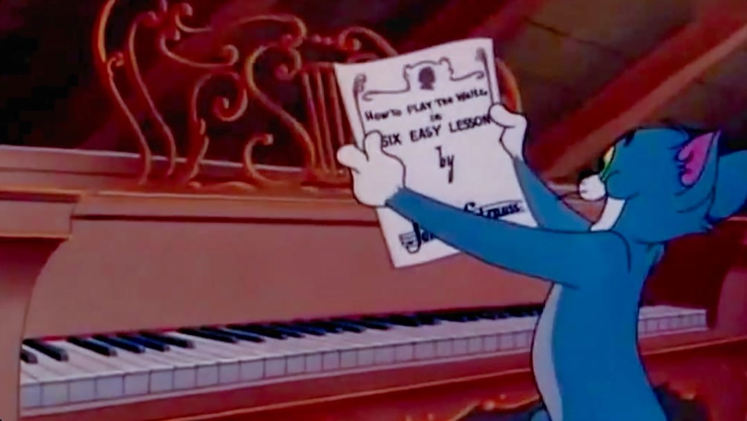 猫和老鼠:钢琴家演奏的音乐,大家都沉醉其中,杰瑞还跳起了舞