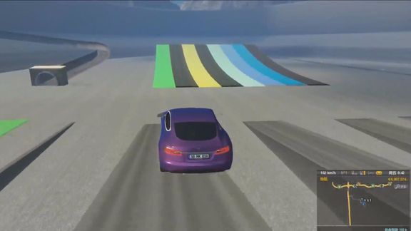 欧洲卡车模拟2,特斯拉小车MOD,只有一个档,一脚油门飞上天