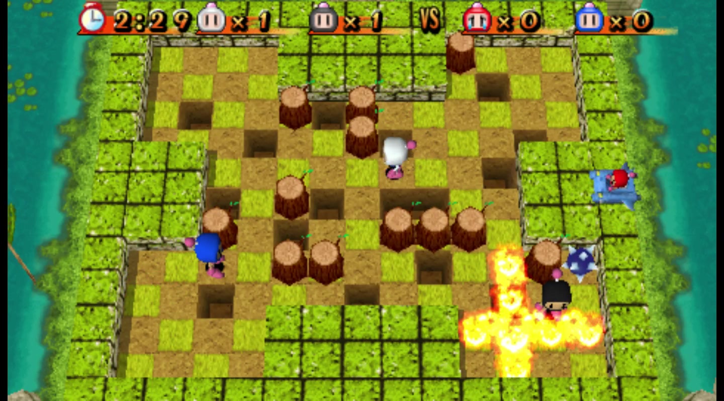 psp炸弹人和ai组队竞技,都是我喜欢的经典道具