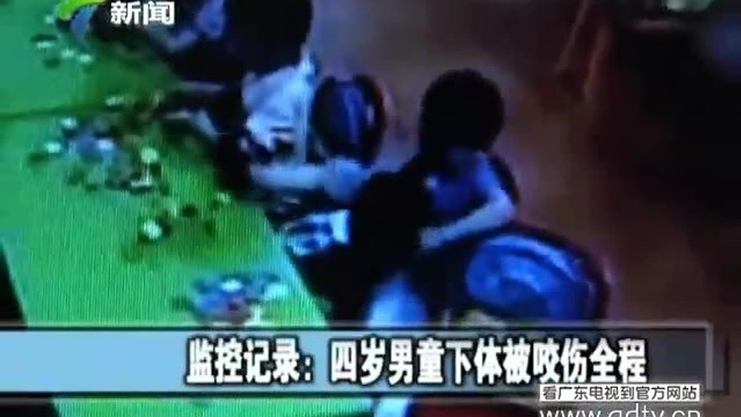 四岁男童在幼儿园下体被咬伤全程 - 监控记录:四岁男童在幼儿园下体被...