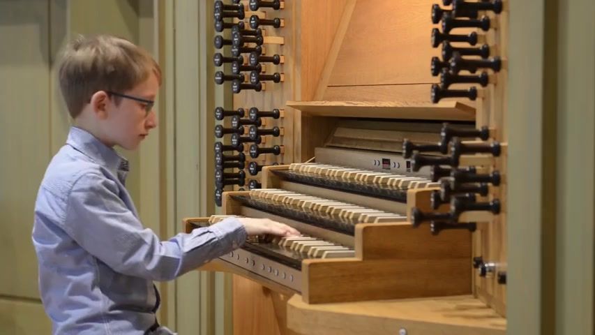 #双排键 #钢琴#音乐 现代双排键的祖师爷管风琴演艺巴赫奏鸣曲