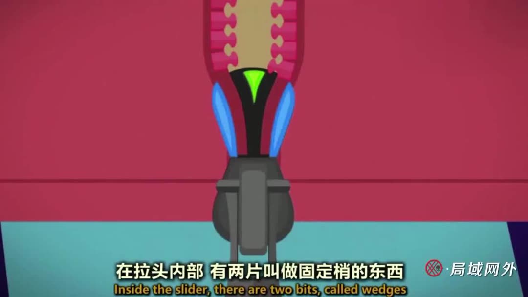动画展示拉链工作原理, 不得不说这结构太巧妙了, 发明人简直天才