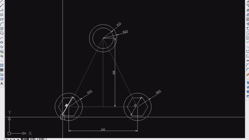 CAD教程,零基础教程圆和六边形画法详解