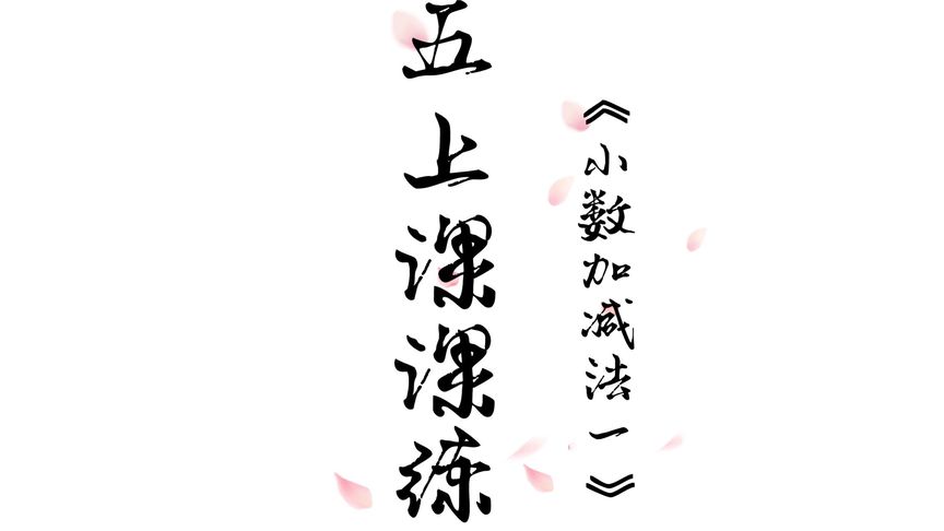 五上《小数加减法一》课课练P4