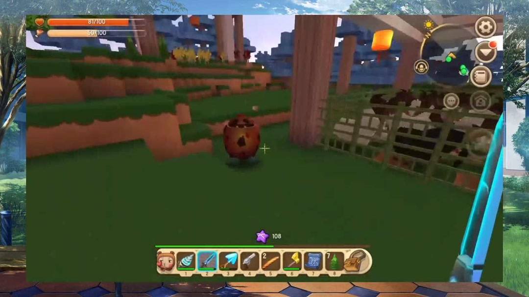 迷你世界小宇:我们在家园周围开垦土地,建造四合院