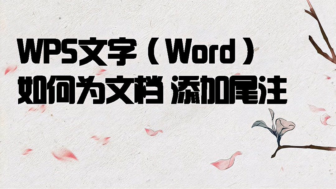 13WPS文字(Word)如何为文档 添加尾注
