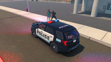 警察模拟:有两个人在路边打架直接抓起来