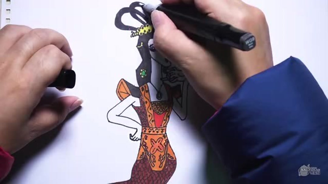神笔简笔画 葫芦兄弟蛇精,成人儿童绘画教程卡通动漫线稿