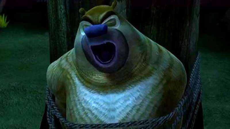 当我把《熊出没》片段“倒放”后,熊二竟把自己捆在树上,太诡异