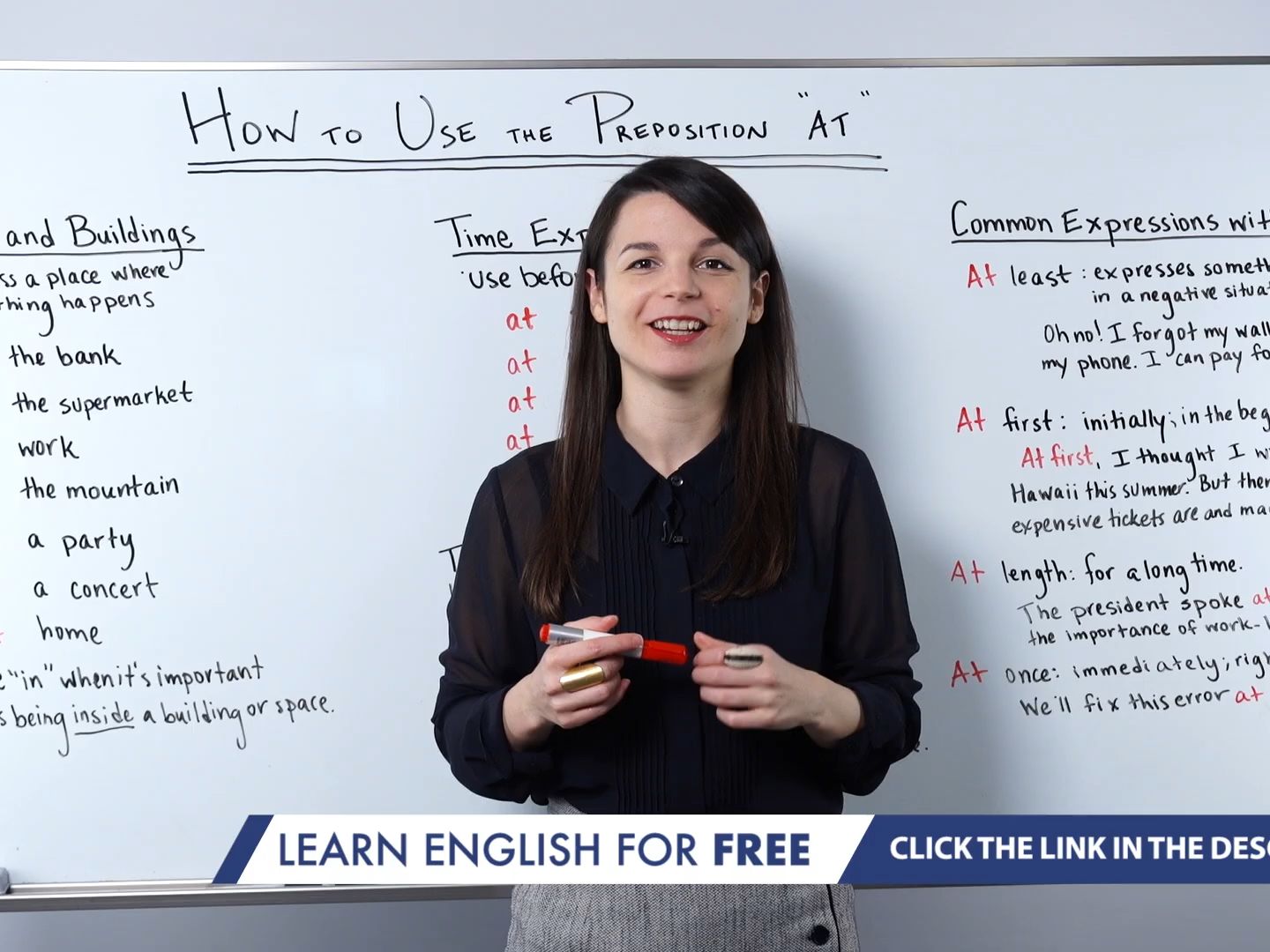 介词AT-More on the Preposition At Learn English Grammar for Beginners